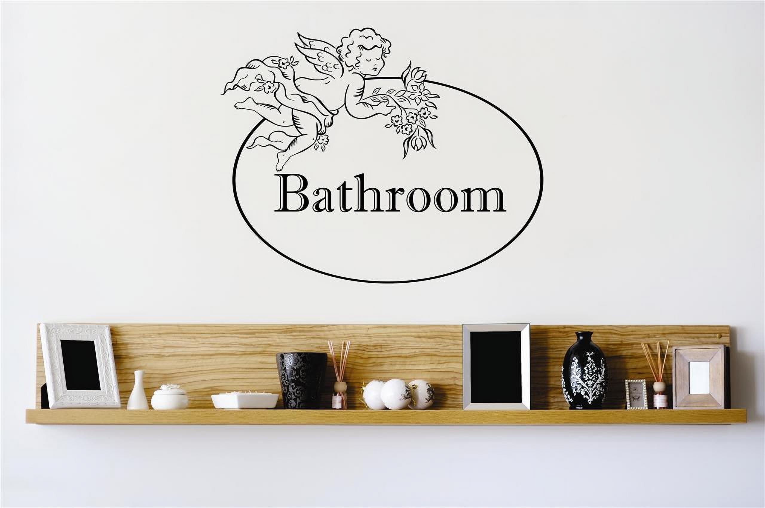 Design With Vinyl Artwork Fancy Angel Design Bathroom Wall Decal for ...