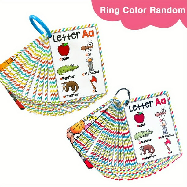 English 26 Letters, Alphabet Phonics Pocket Cards For Kids, Baby ...