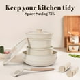 Aluminum Non-Stick Cookware Set, Induction Compatible, Detachable ...