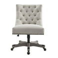 Riverbay Furniture Transitional Fabric Tufted Office Chair in Natural ...