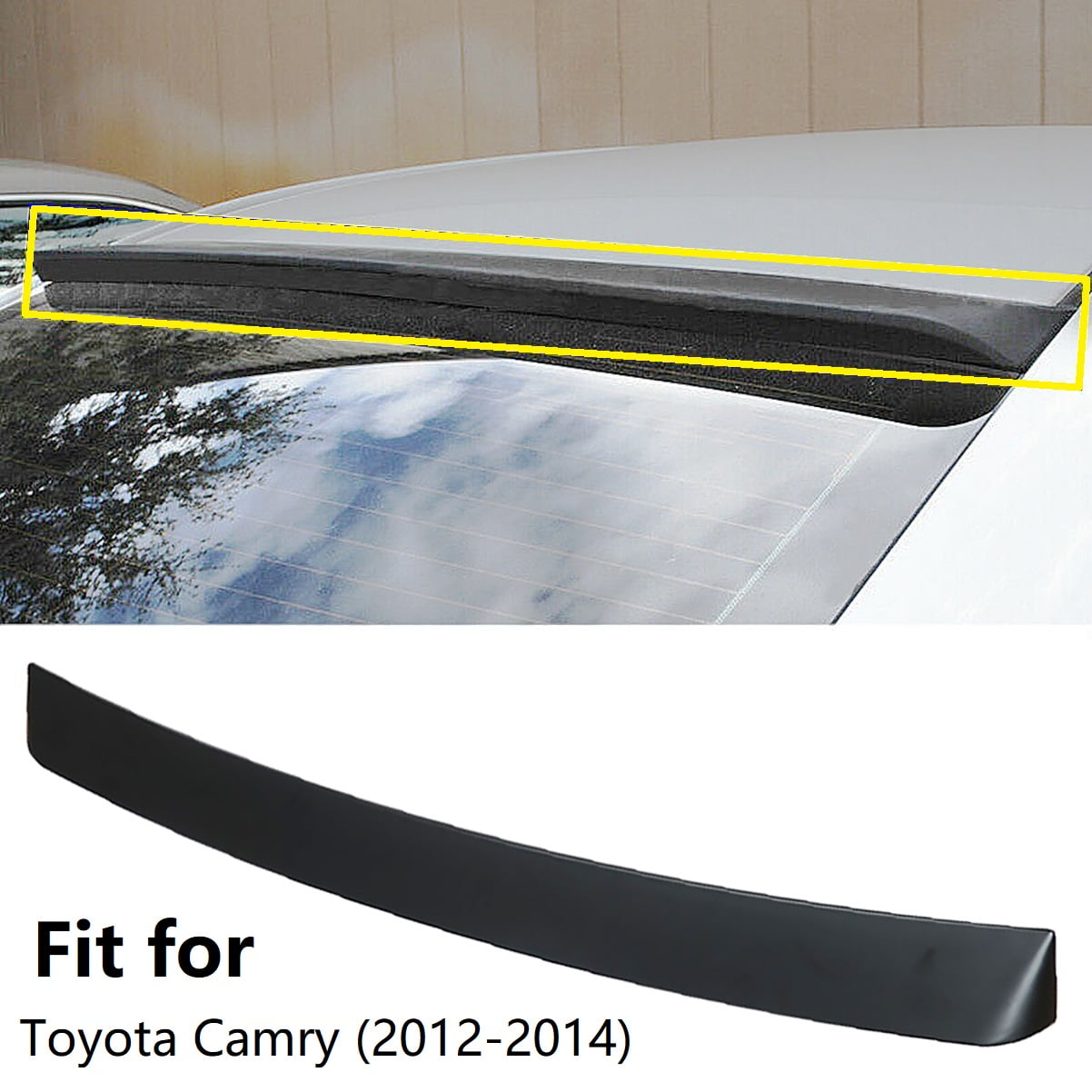 Fit for Toyota Camry 2012-2014 Rear Window Roof Spoiler Wing (Matte ...