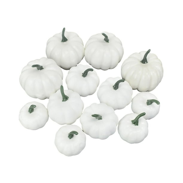 12 Pieces Fake Pumpkins Model Artificial Pumpkins for Halloween Wedding ...