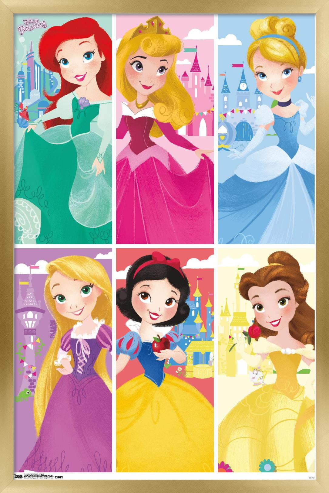 Disney Princess - Kingdom Wall Poster, 22.375" x 34", Framed - Walmart.com