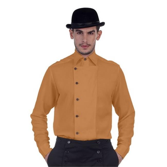 The Pirate Dressing C1293 Ulysses Side-Button Shirt- Gold - Small ...