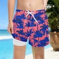 CUZIBR Boys Toddler Kids Swim Trunks Wide Leg Drawstring Elastic Waist ...