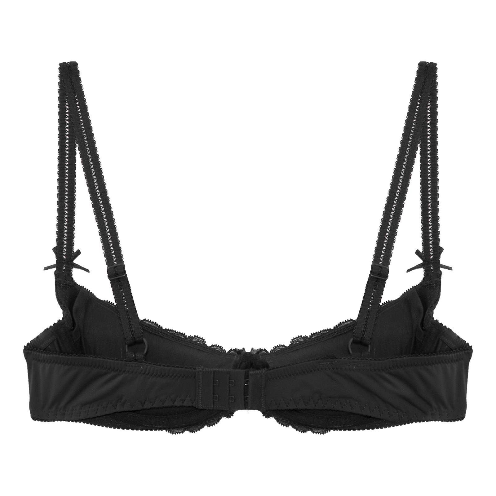 Ranrann Womens Lace 1 2 Cups Bralette Push Up Sheer Mesh Underwire Ranrann Womens Lace 1 2 Cups Bralette Push Up Sheer Mesh Underwire