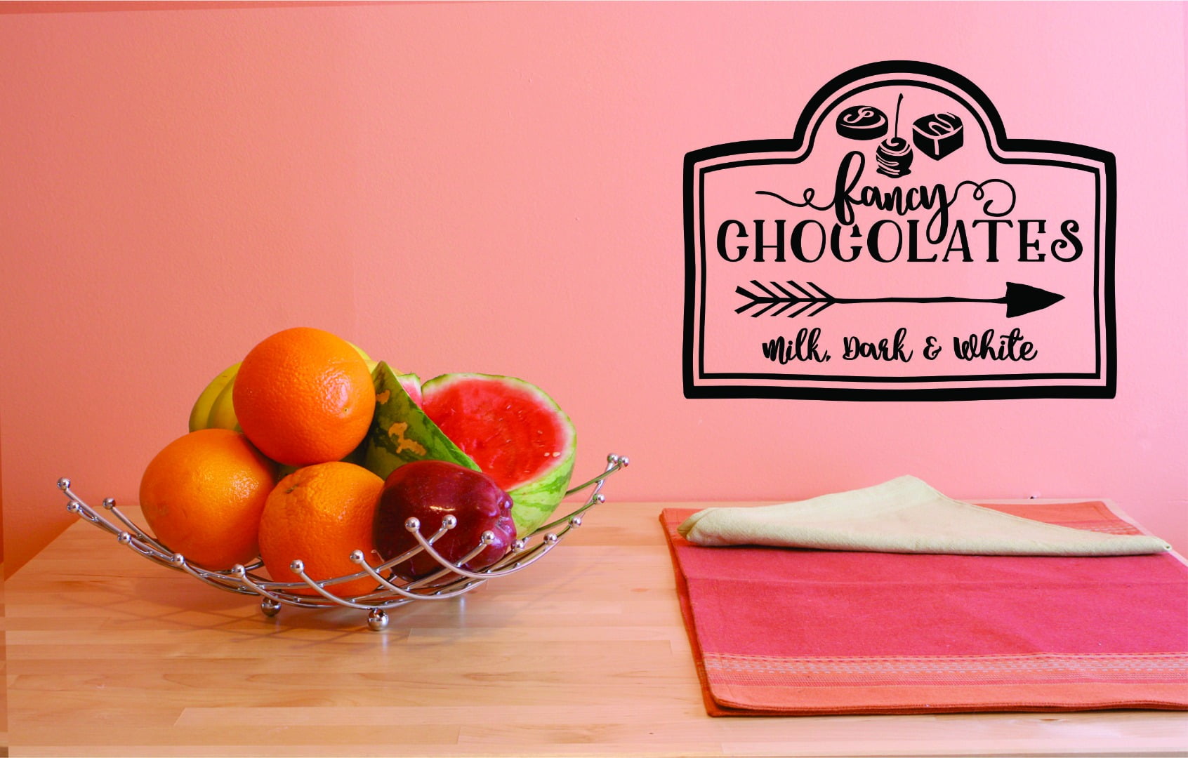 Vinyl Wall Decal Sticker : Fancy Chocolates Milk, Dark & White Home ...