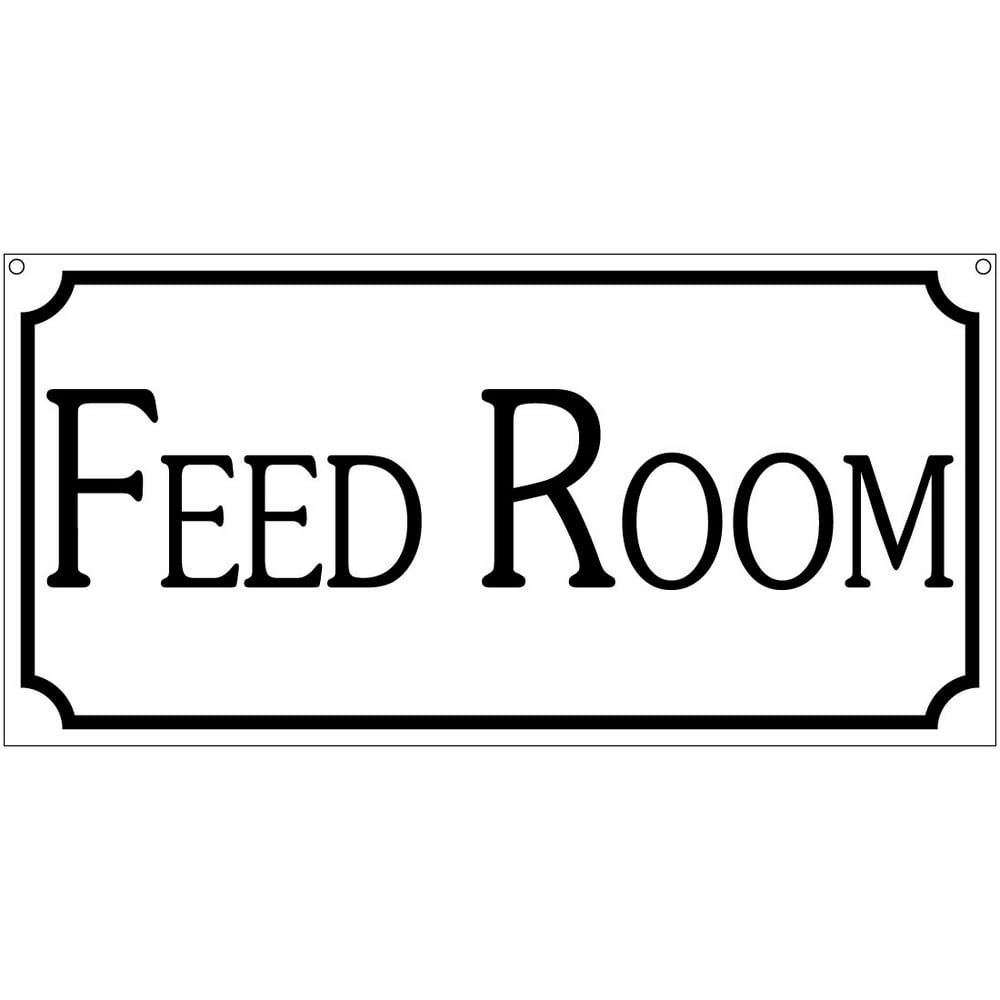 Feed Room- 6x12 Aluminum Retro Farm Cattle Golf Ranch Man Cave sign ...