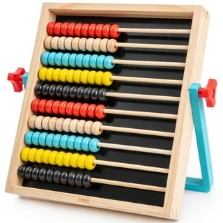 Wooden Beads Abacus, Classic Wooden Educational Counting Toy with 100 ...