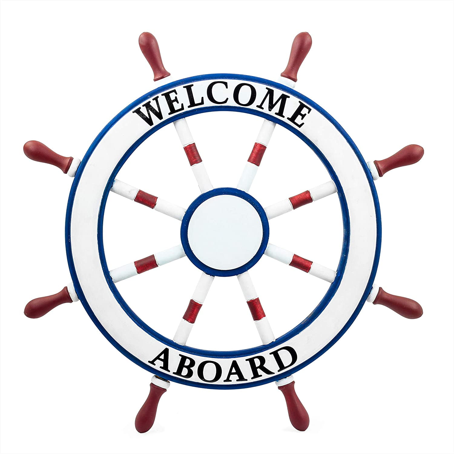 Red Ship Wheel Clip Art