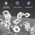 25Pcs M8 304 Stainless Steel Rigid Pipe Strap Two Hole Cable Strap u ...