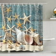 "Hotel Home Coastal Nautical Sea Shell Shower Curtain, Waterproof ...