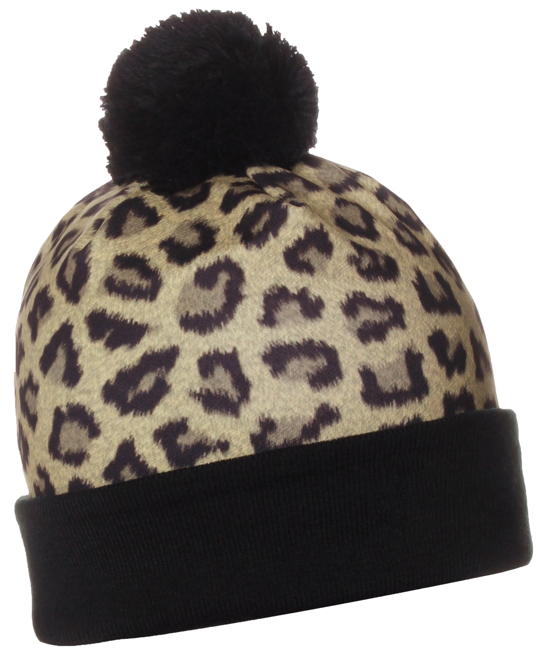 Kate Spade Leopard Print Beanie Winter Hat - munimoro.gob.pe