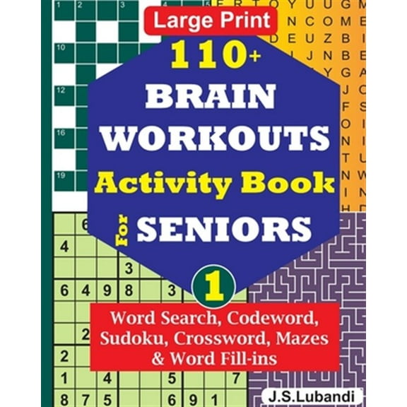 6-In-1 Brain Workouts for Seniors 120+ BRAIN WORKOUTS Activity Book For ...