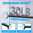 Adjustable Spring Tension Shower Curtain Rod Black 32-104 Inches ...