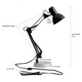 Mainstays 20" Modern Architect Desk Lamp, Metal, Black and Gray ...