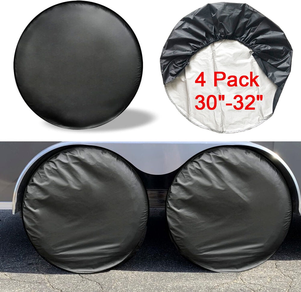 4PCS Waterproof Tire Covers Wheel & Tyre RV Trailer Camper Sun ...