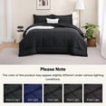 7pcs Comforter Set Queen Size Black - Bed In A Bag Set, Bedding Sets ...