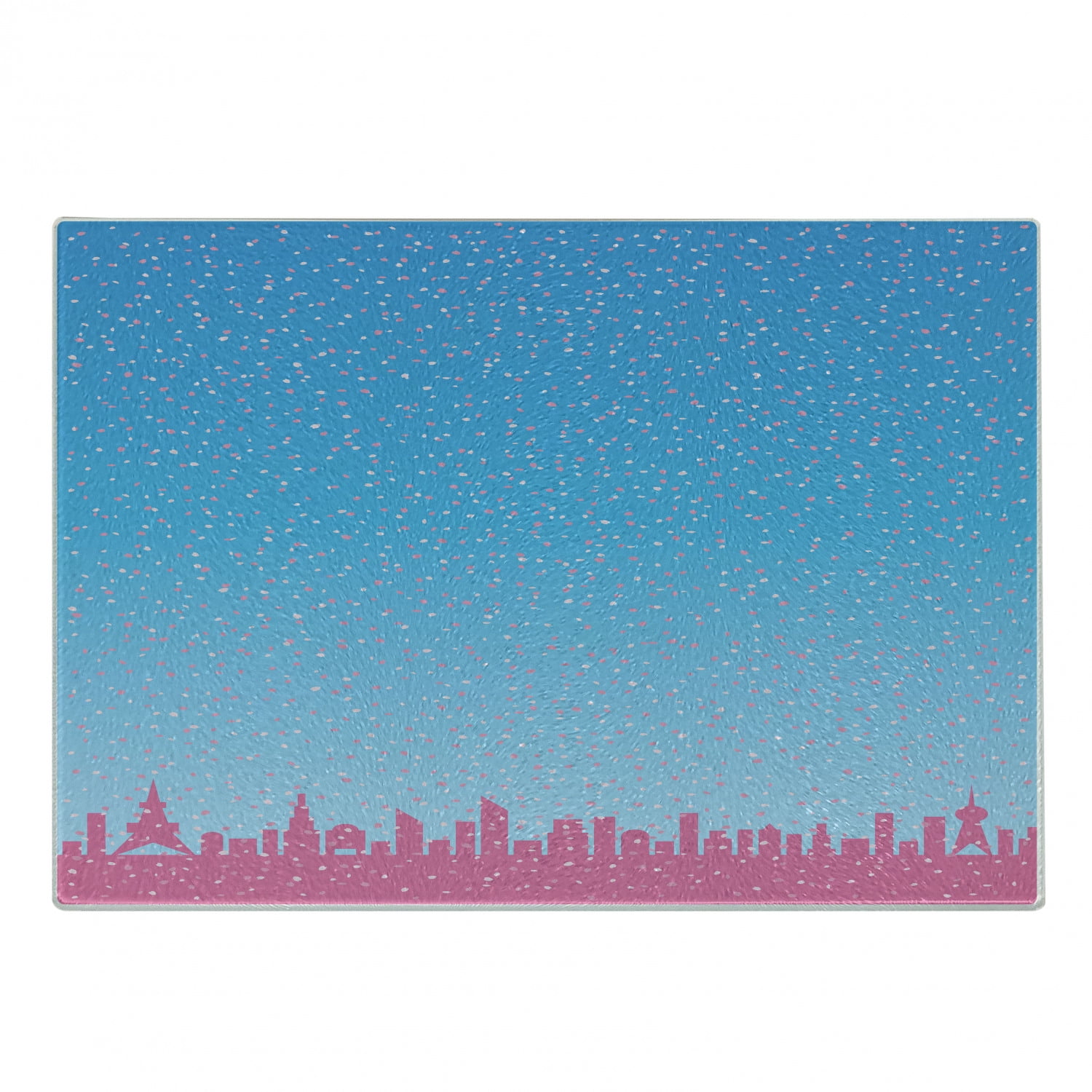 Blue and Pink Cutting Board, Abstract Floral Petals Raining on ...
