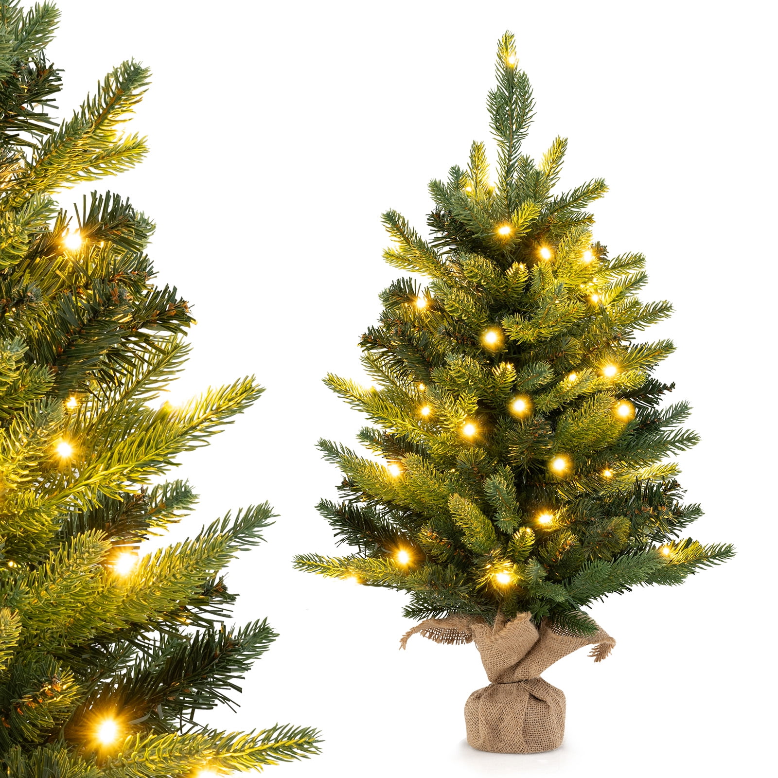 Click here for Patiojoy 24 Mini Tabletop Christmas Tree Pre-Lit A... prices