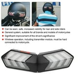 Wireless Motorcycle Helmet LED Light Motorbike Turn Warning Brake ...