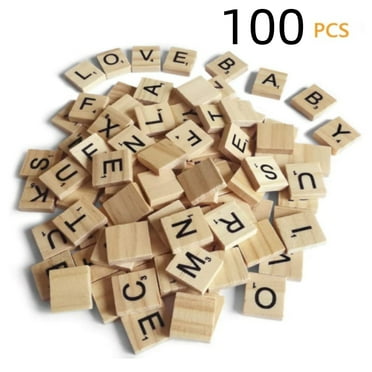 Tbest 100pcs Scrabble Tiles Letters Alphabet Wooden Pieces Numbers ...