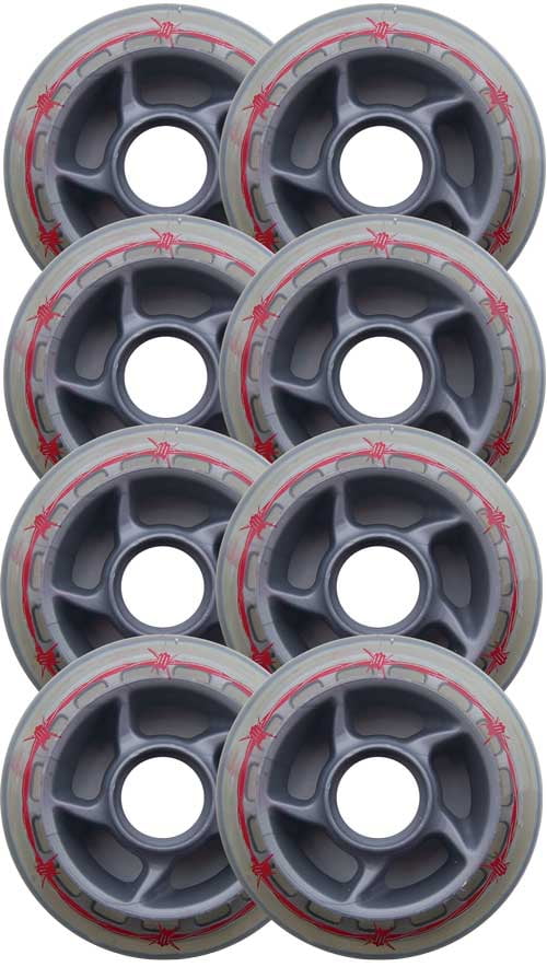 BARBED WIRE 80mm 80a Rollerblade INLINE Wheels 8-Pack - Walmart.com
