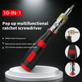 Professional Multi Angle Ratchet Screwdriver Set 10 in 1 Steel Bit ...