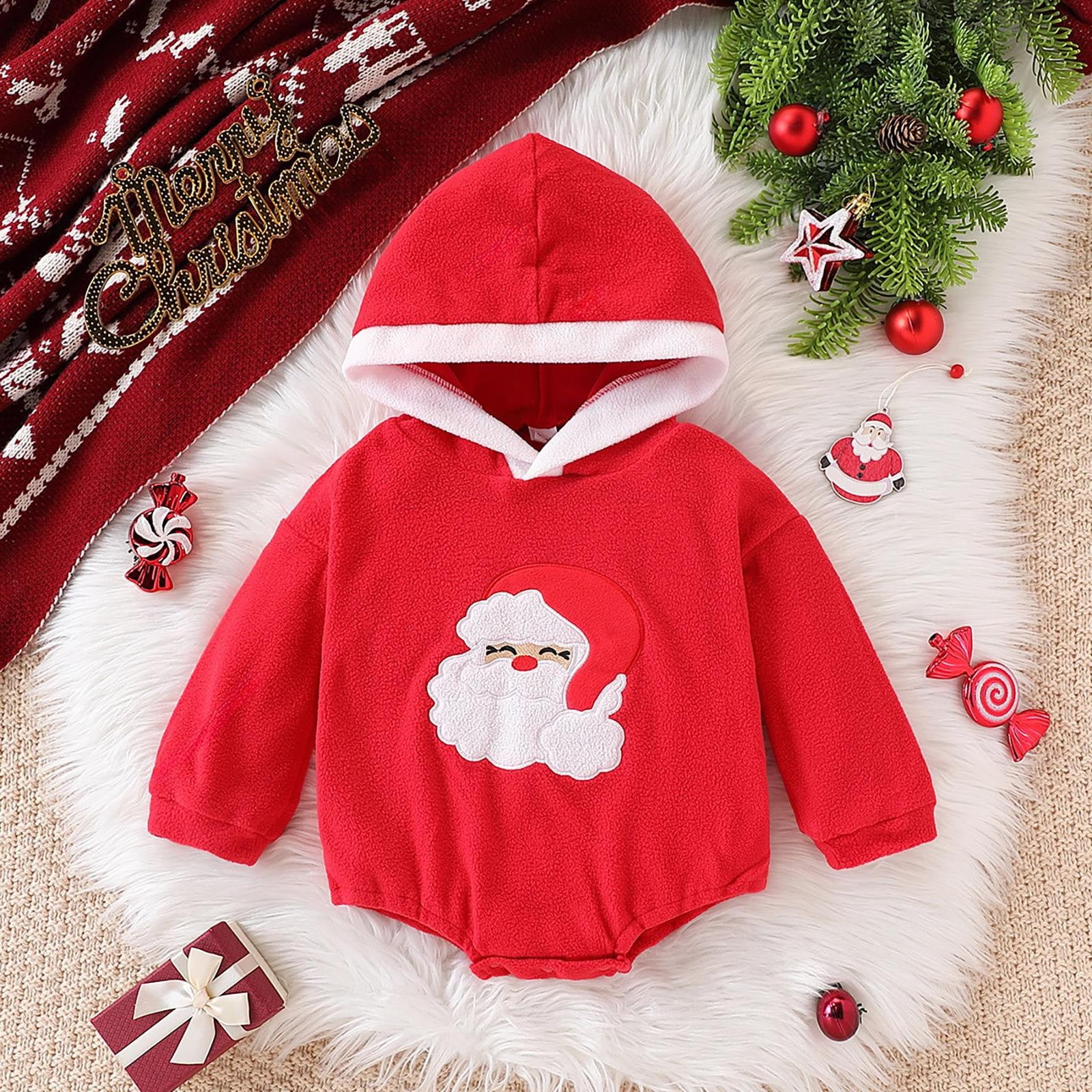 Click here for Dexiang Boys Santa Hooded Romper Jumpsuit Long Sle... prices