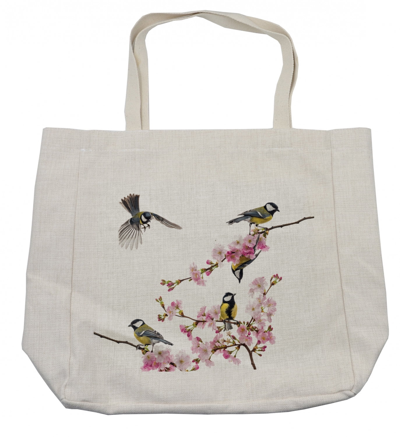 Birds Shopping Bag, Group of Hummingbirds on Flowering Branch Best ...