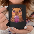 Capybara With Bubble Tea Boba Tea Cute Coffee Mugs - Walmart.com