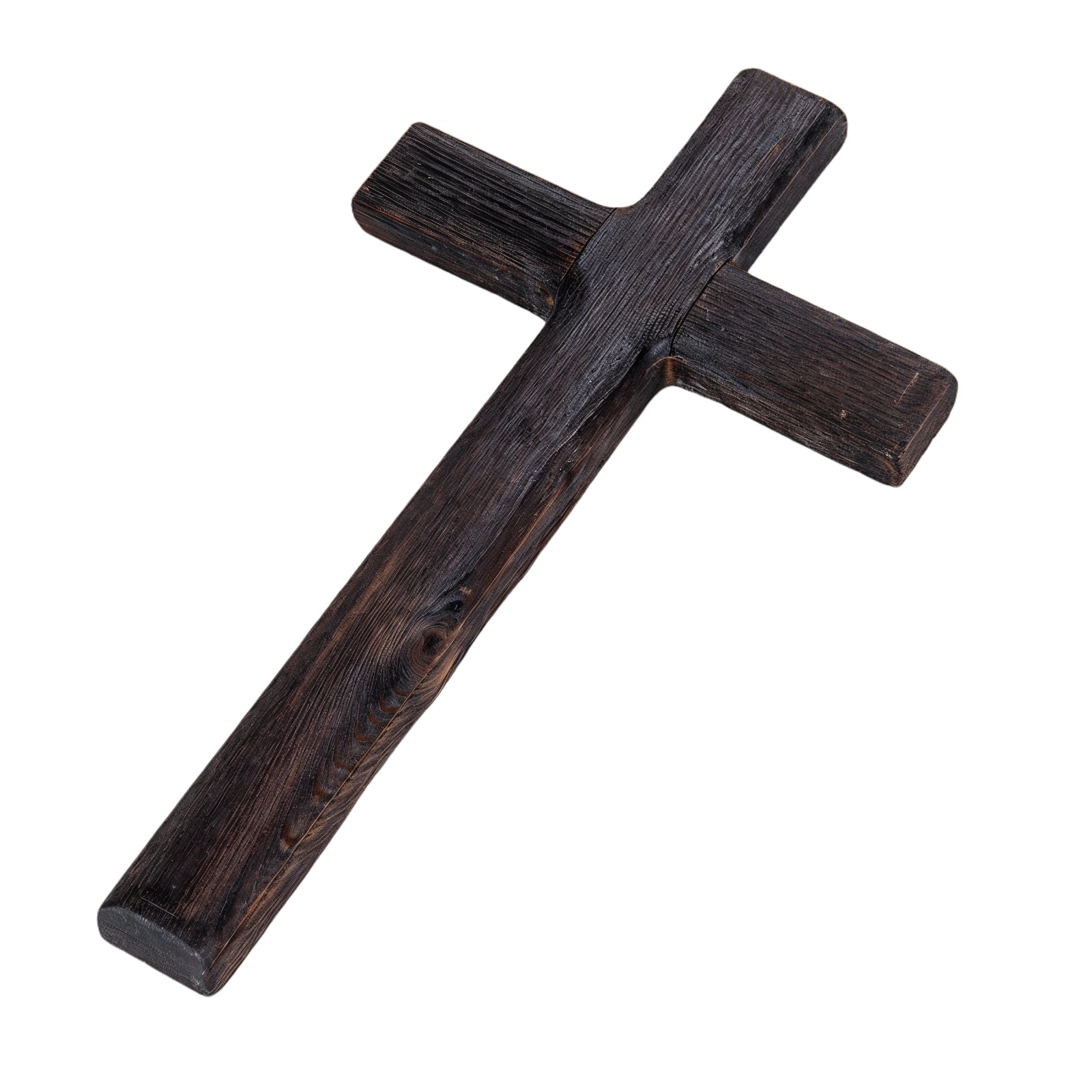 Cruz de madera rústica, cruz montada en la pared de madera de pino ...