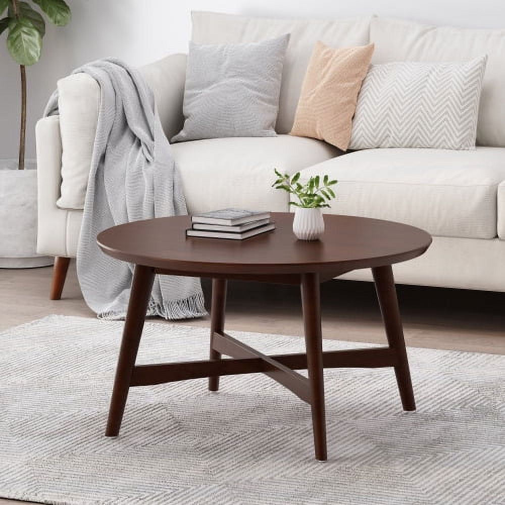 Click here for Unbranded 36 Round Coffee Table - Solid Wood Cross... prices