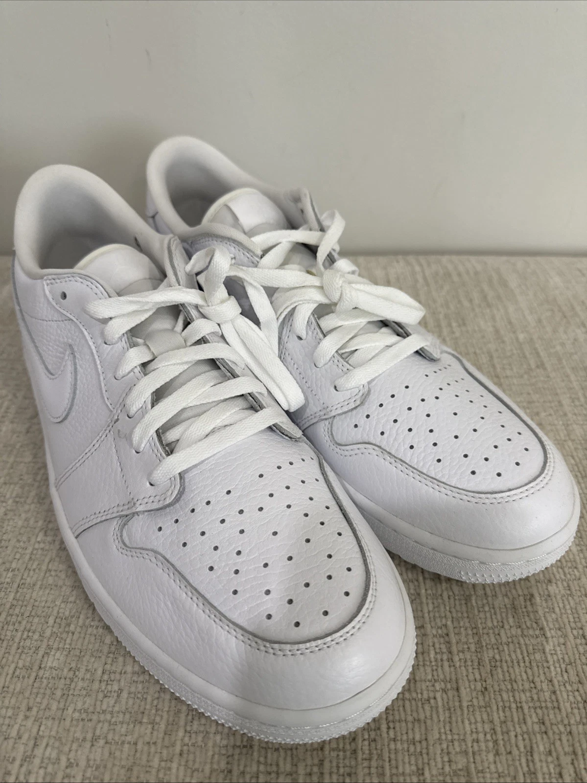 Ni - ke Men's 13 - NEW AIR JORDAN 1 LOW G GOLF TRIPLE WHITE DD9315 101 ...