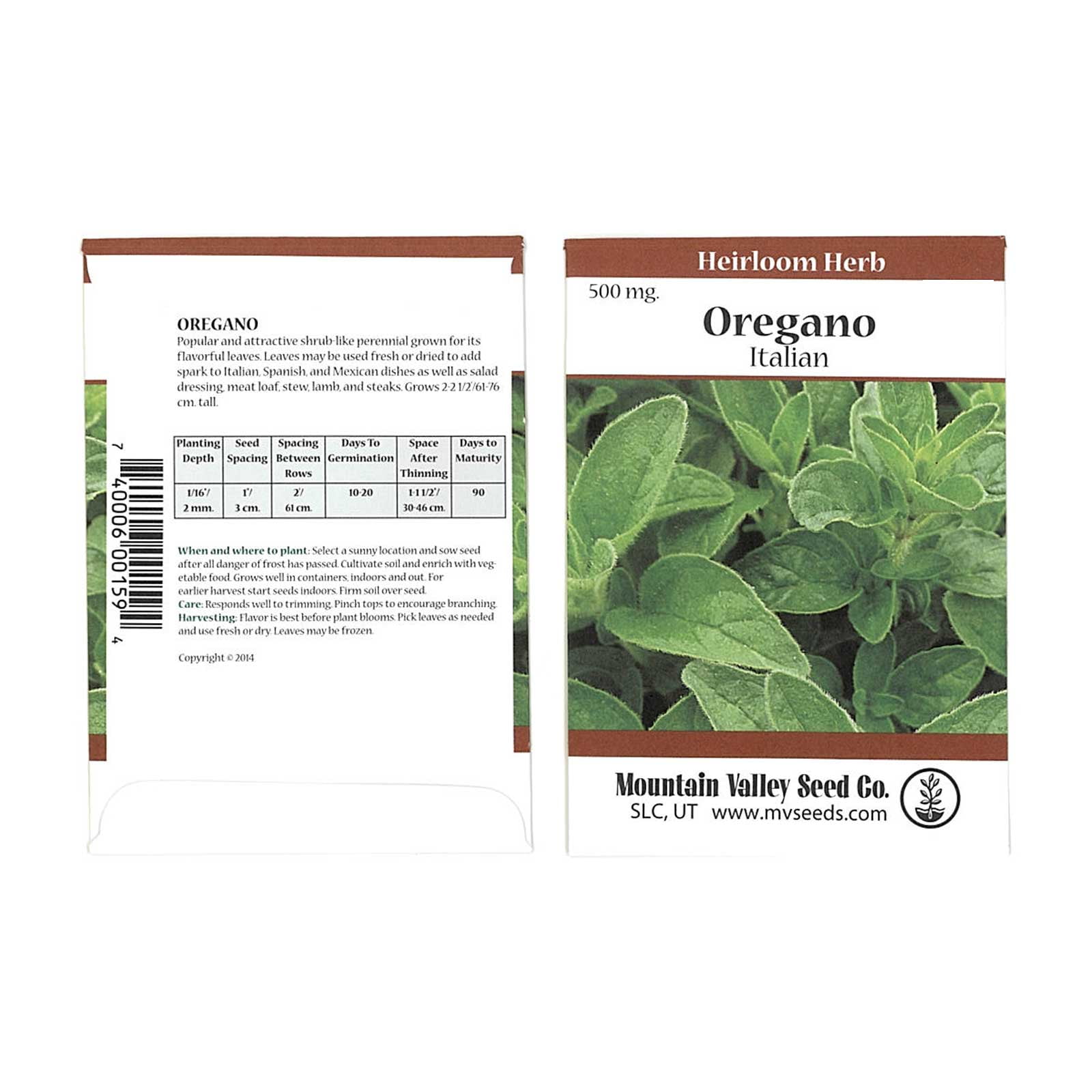 Common Italian Oregano Herb Garden Seeds - 500 mg Packet - Non-GMO ...