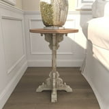 DecMode 16" x 23" White Wood Intricately Carved Scroll Accent Table ...