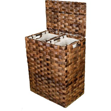 BirdRock Home Oversized Divided Hamper, Honey - Walmart.com