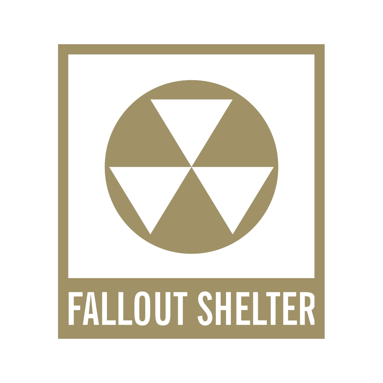 Fallout Shelter Symbol Sticker Decal Die Cut - Self Adhesive Vinyl ...