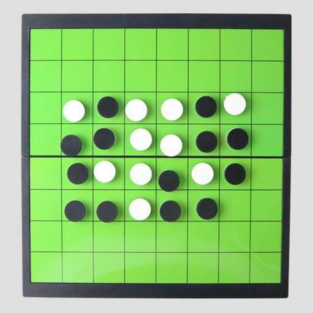Reversi Chess Board Game Board 64 Game Pieces and White Chess Reversi ...