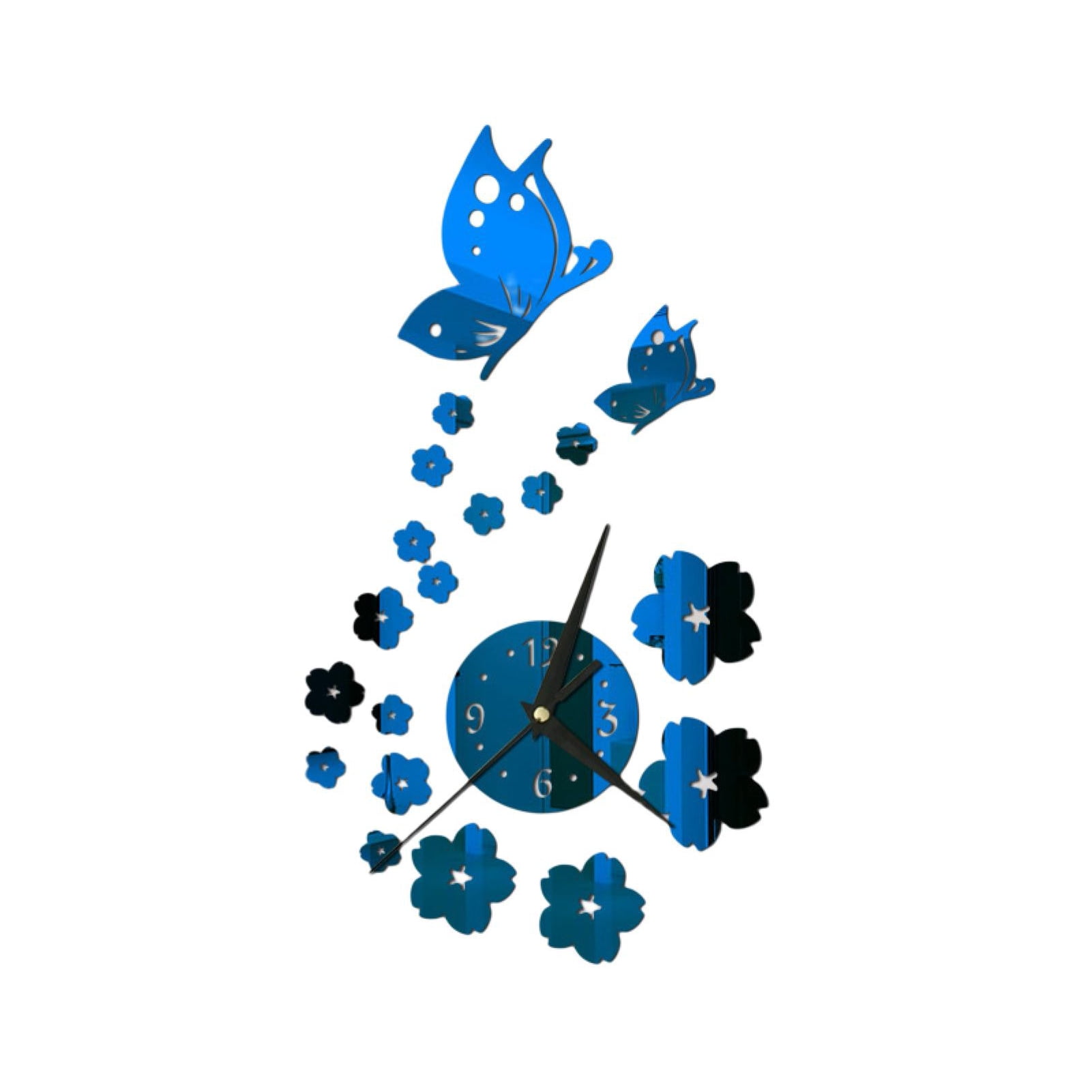 Self-adhesive Wall Clock - Battery Operated, Long Pointer, 4 Numbers ...