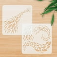 2Pcs 2 Styles PET Hollow Out Drawing Painting Stencils for DIY ...