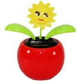 4 Pack Solar Powered Dancing Flowers in Colorful Pots, Batteries Not ...