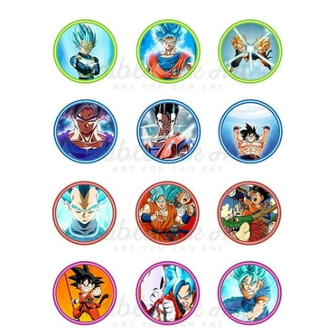 Dragon Ball Anime Goku Vegeta Edible Cake Topper Image - Walmart.com