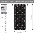 Black Cat and Dog Paw Print Black Pattern Blackout Curtains,Triple ...
