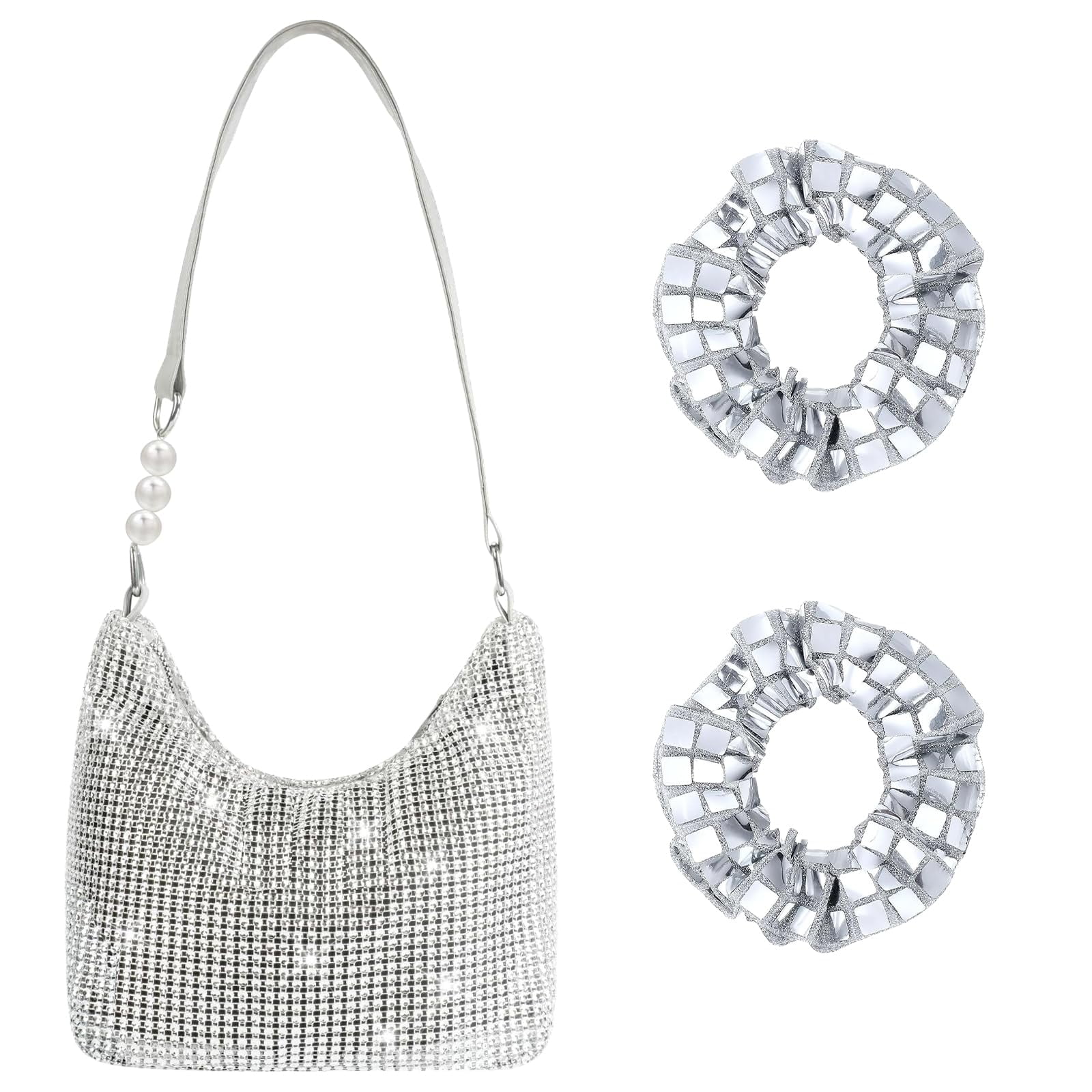 Click here for Zynery Ladies Evening Clutch silver Evening Bag Cl... prices