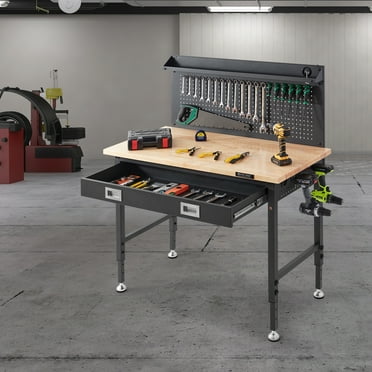 Frontier 48-Inch Heavy-Duty Workbench with Adjustable Height - Walmart.com