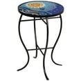 Teal Island Designs Black Metal Exterior Round Outdoor Accent Table ...