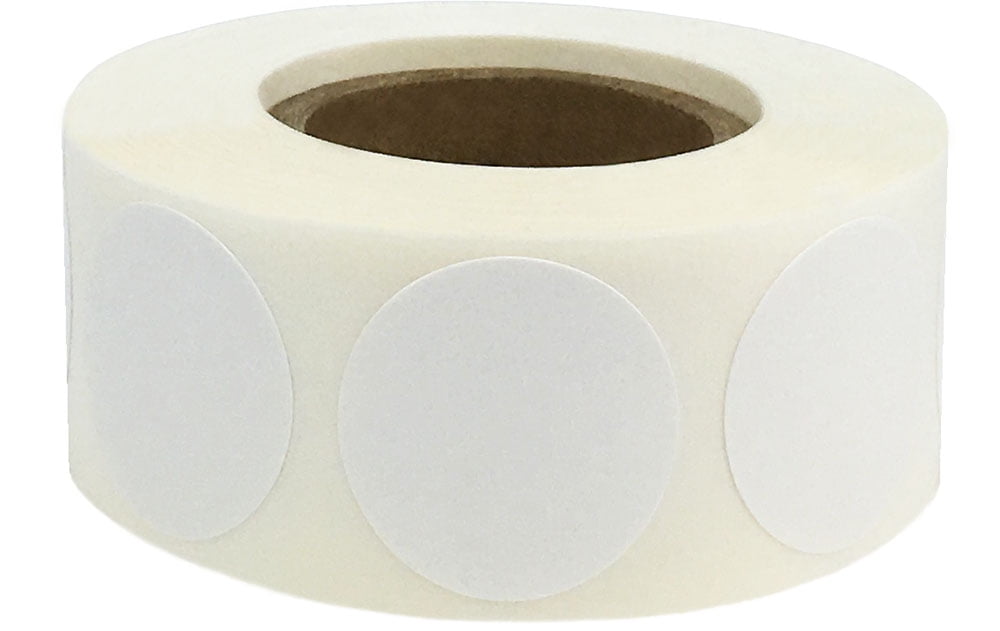 White Circle Dot Stickers | 0.75" Inch Round | 500 Pack - Walmart.com