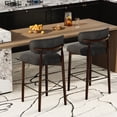 Memoryfield Upholstered Bar Stools Set of 2, Counter Height Barstools ...
