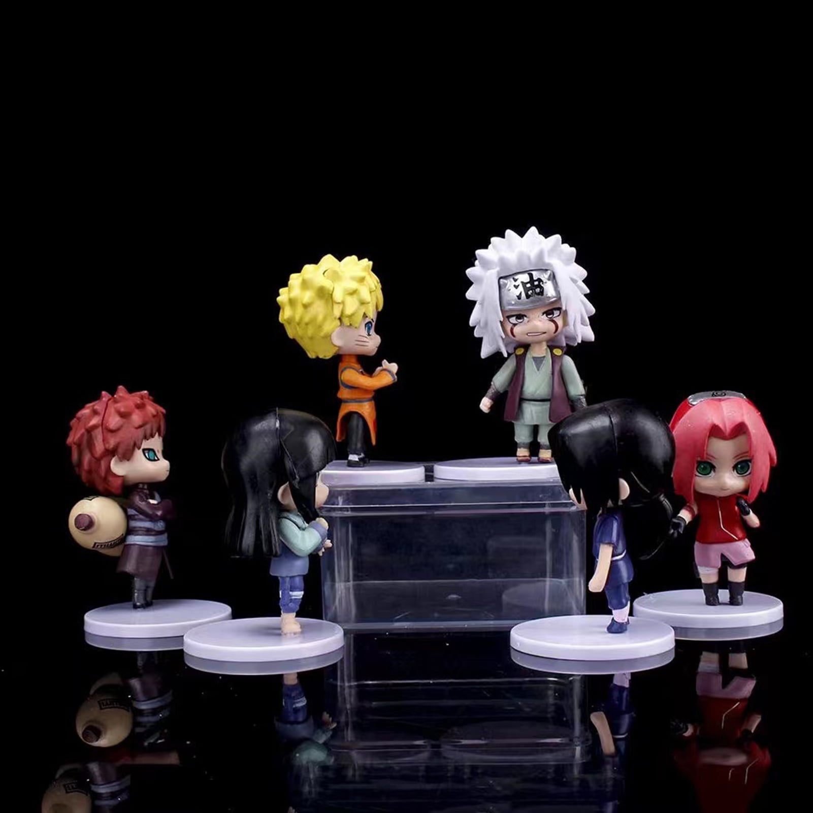 Buy Wanwan 6Pcs Naruto Figure Mini Cute PVC Solid Model Miniature ...